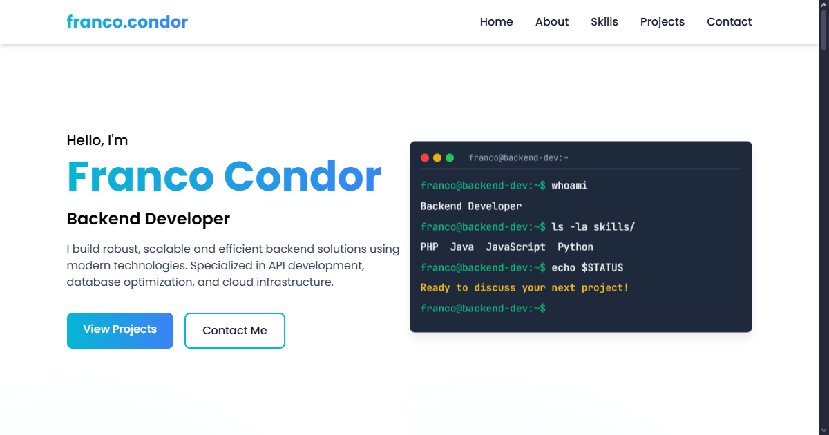 Franco Condor | Backend Developer